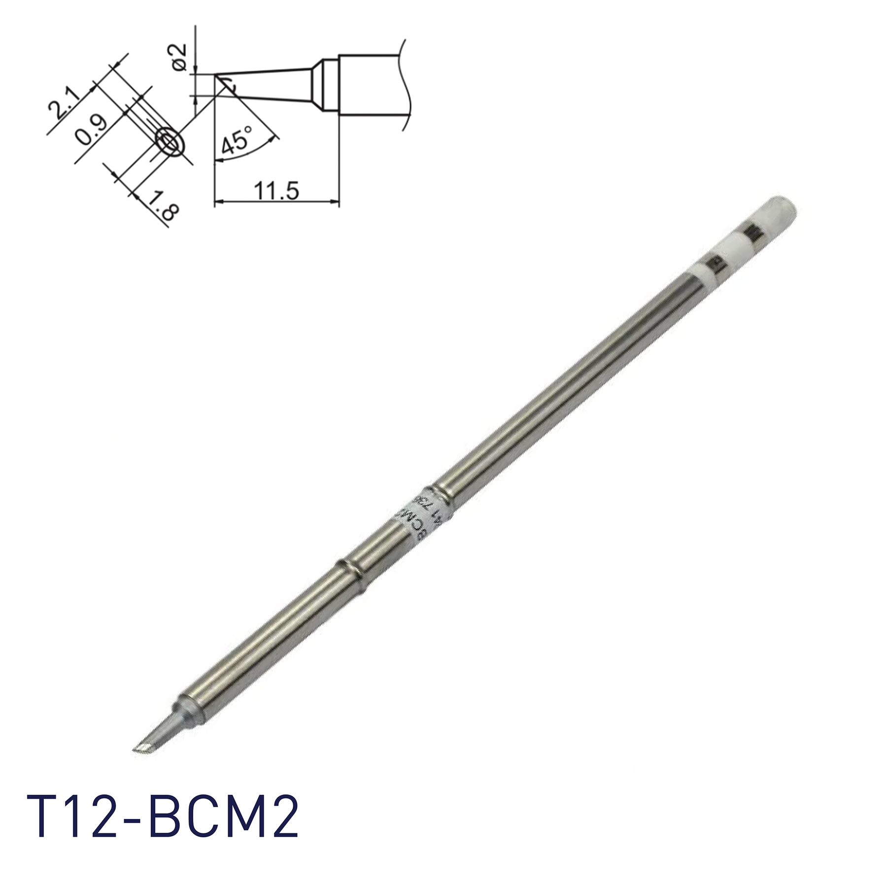 Hakko T12-BCM2 Shape-2BC Soldering Tip – Hakko Products
