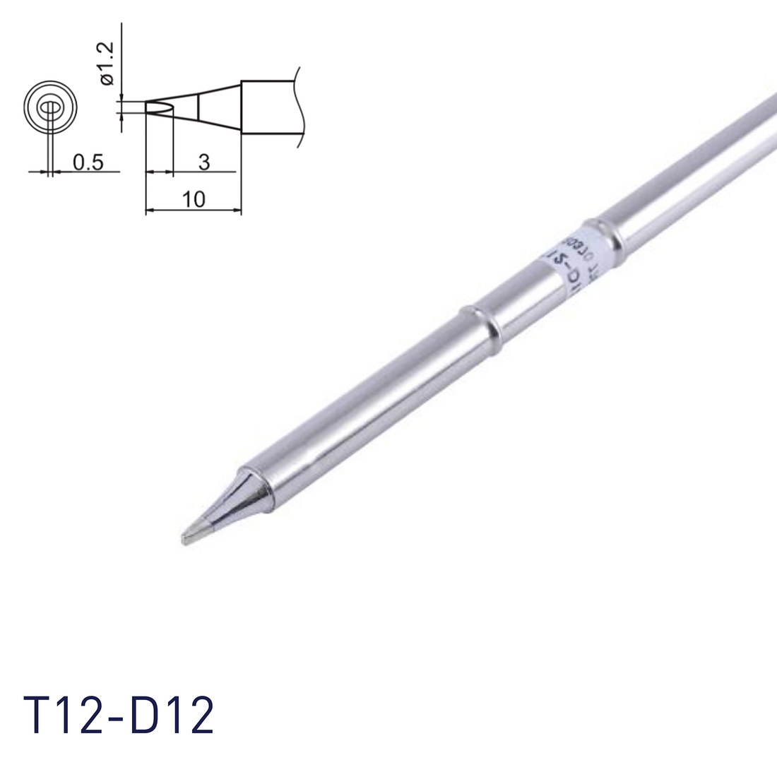 Hakko T12-D12 Shape-1.2D Soldering Tip – Hakko Products