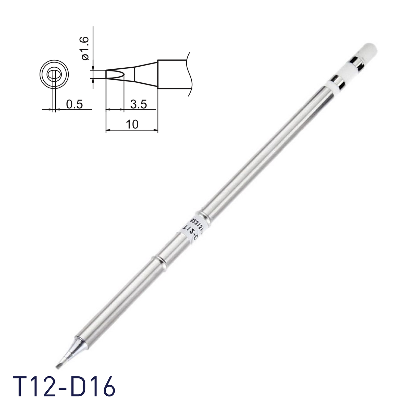Hakko T12-D16 Shape-1.6D Soldering Tip – Hakko Products