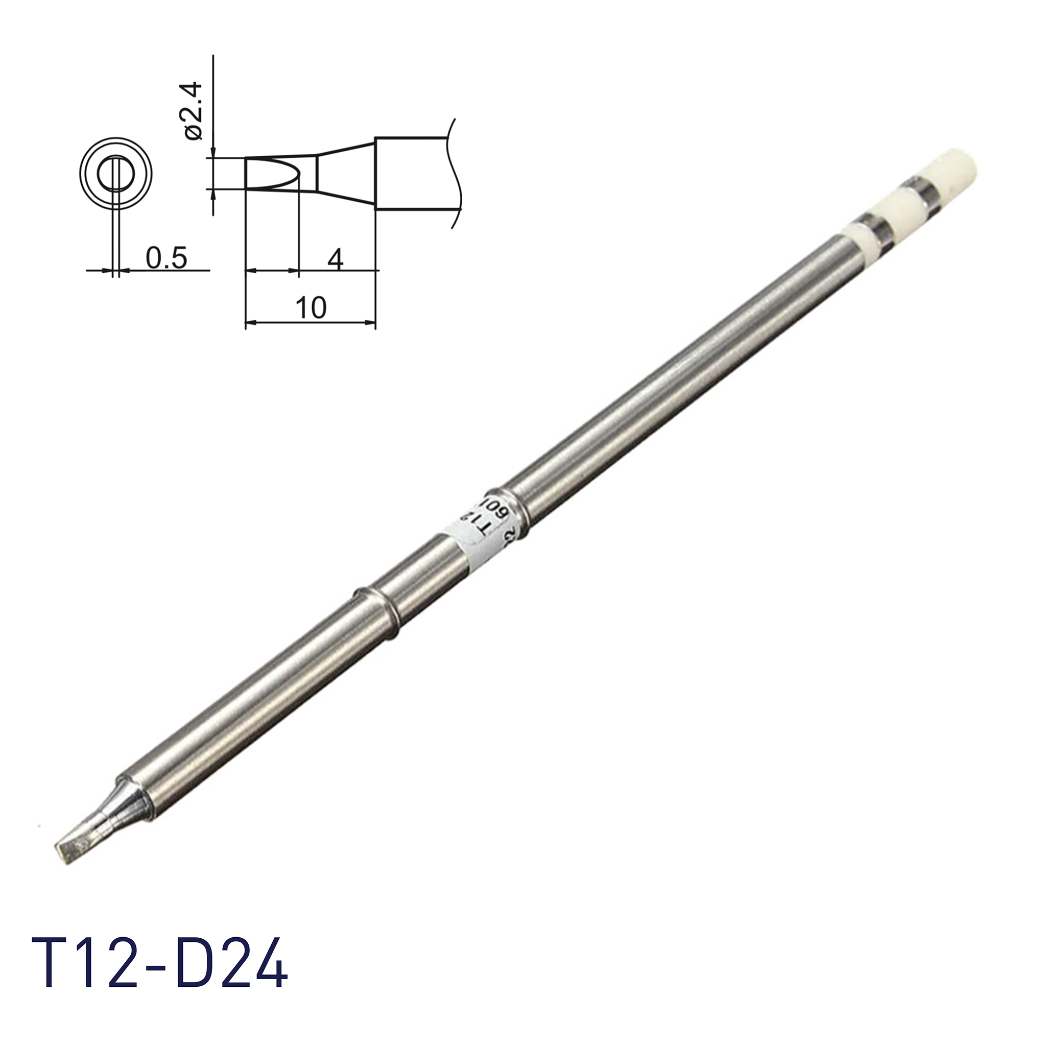 Hakko T12-D24 Shape-2.4D Soldering Tip – Hakko Products