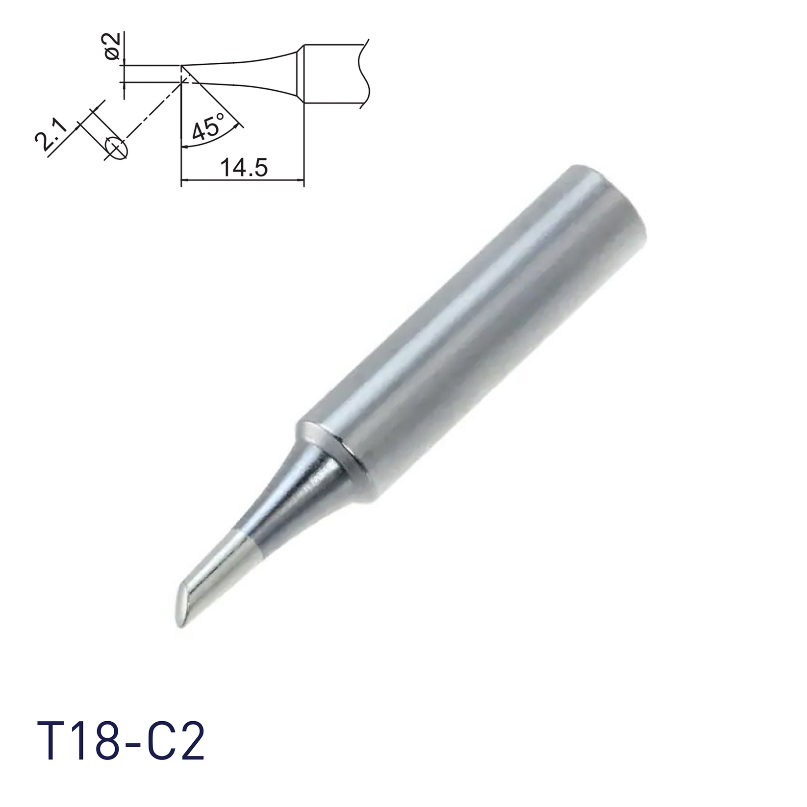 Hakko T18-C2 Shape-2C Soldering Iron Tip – Hakko Products